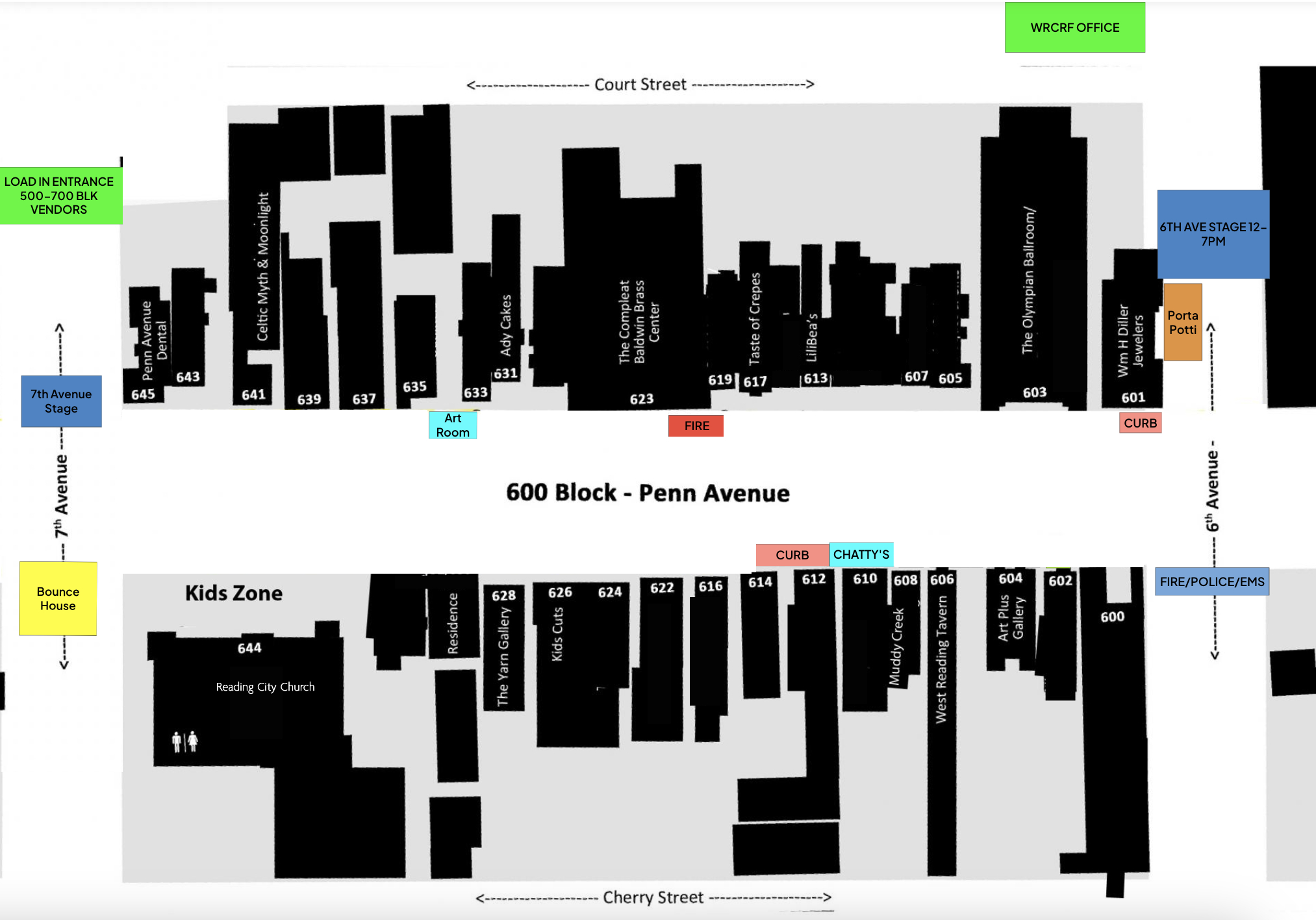 600 Block Map - West Reading Fall Festival - 24 - Eventeny