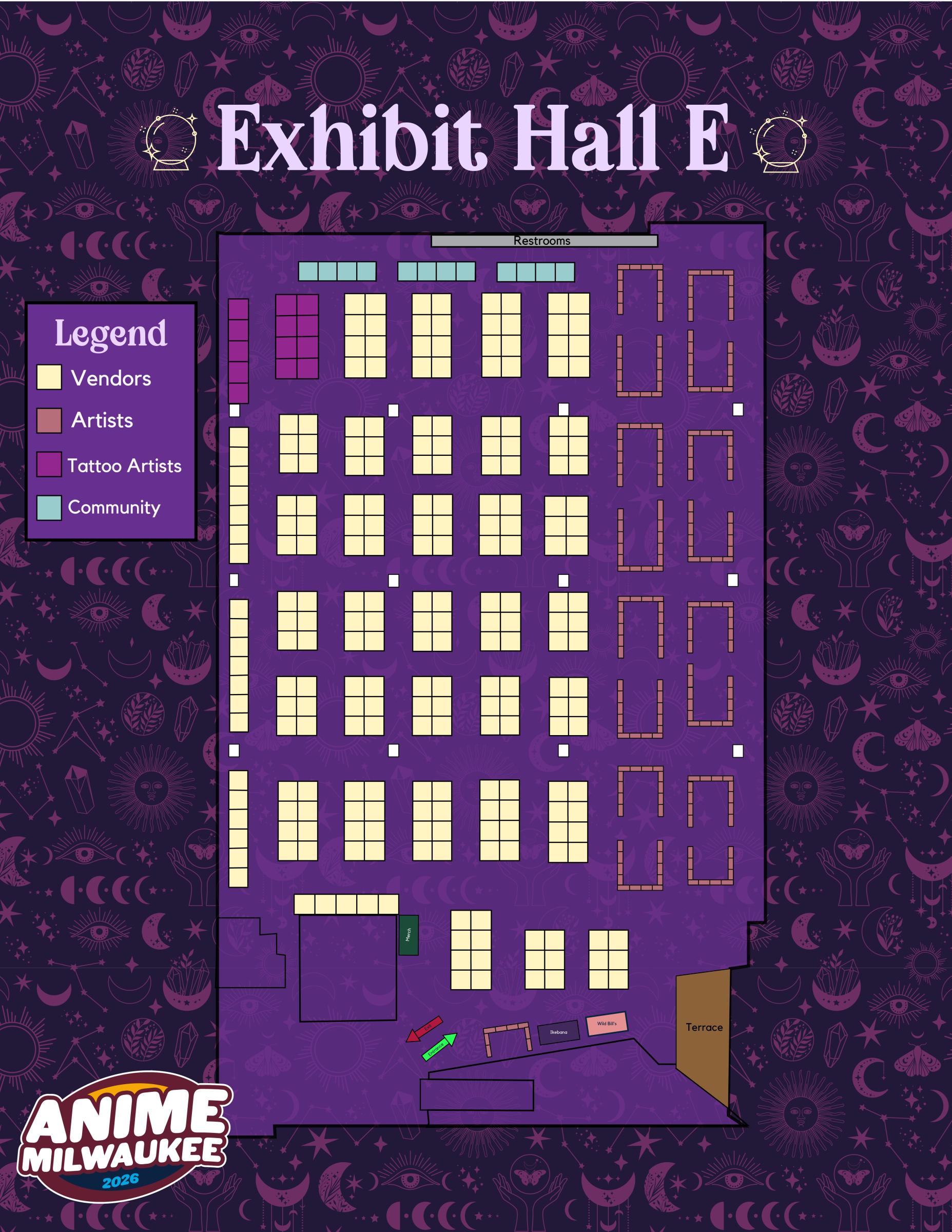 Exhibit Hall E - Anime Milwaukee 2026 - Eventeny