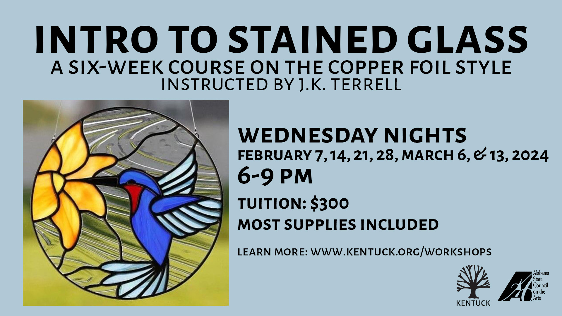 Tickets - Introduction to Stained Glass with J.K. Terrell - Eventeny