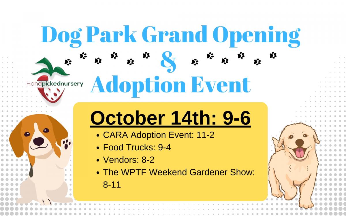 Dog Park Grand Opening & Adoption Event! - Eventeny