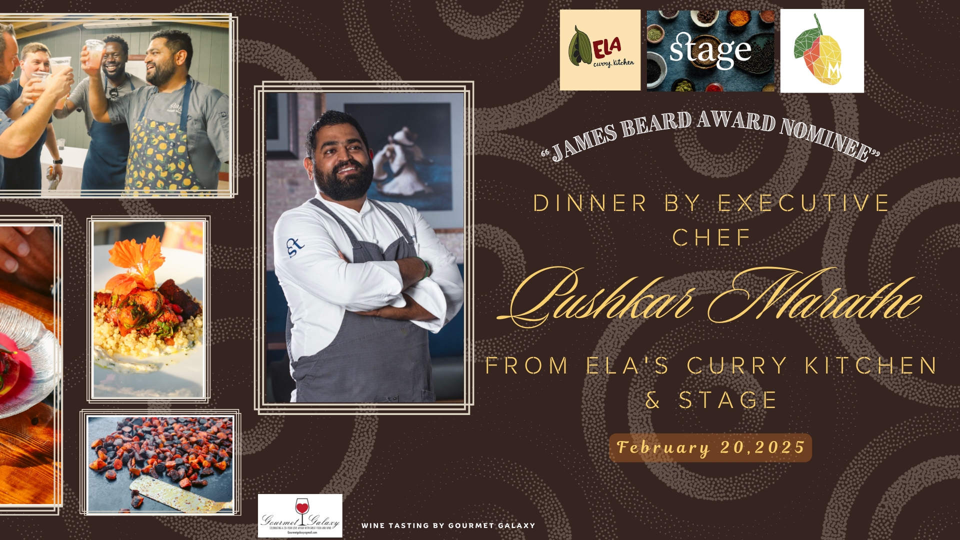 Dinner by Executive Chef Pushkar Marathe from Ela's Curry Kitchen & Stage - Eventeny