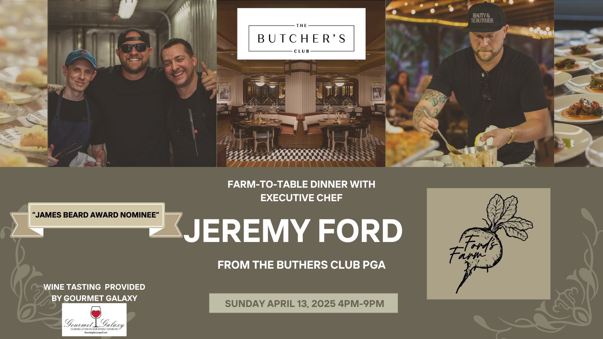 Dinner by Executive Chef Jeremy Ford from The Butcher's Club. PGA ...