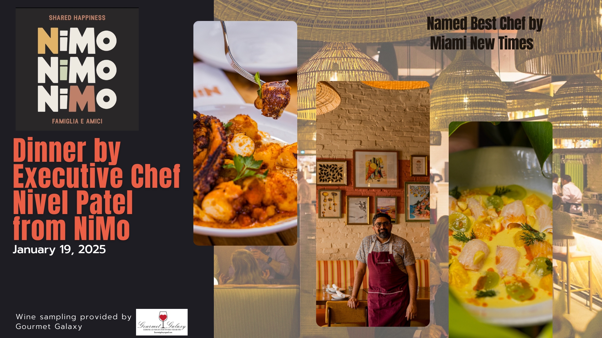 Dinner by Executive Chef Nivel Patel from NiMo - Eventeny