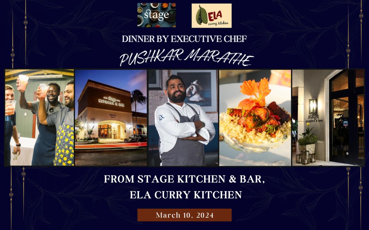 Tickets - Dinner by Executive Chef Pushkar Marathe from Stage Kitchen ...