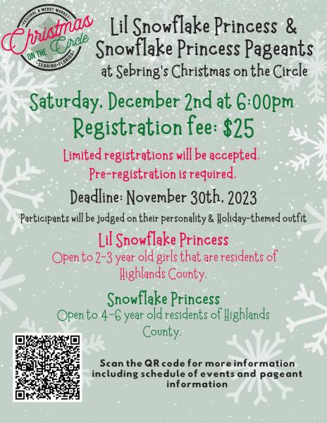 Lil Snowflake Princess - Sebring's Christmas On The Circle - Eventeny