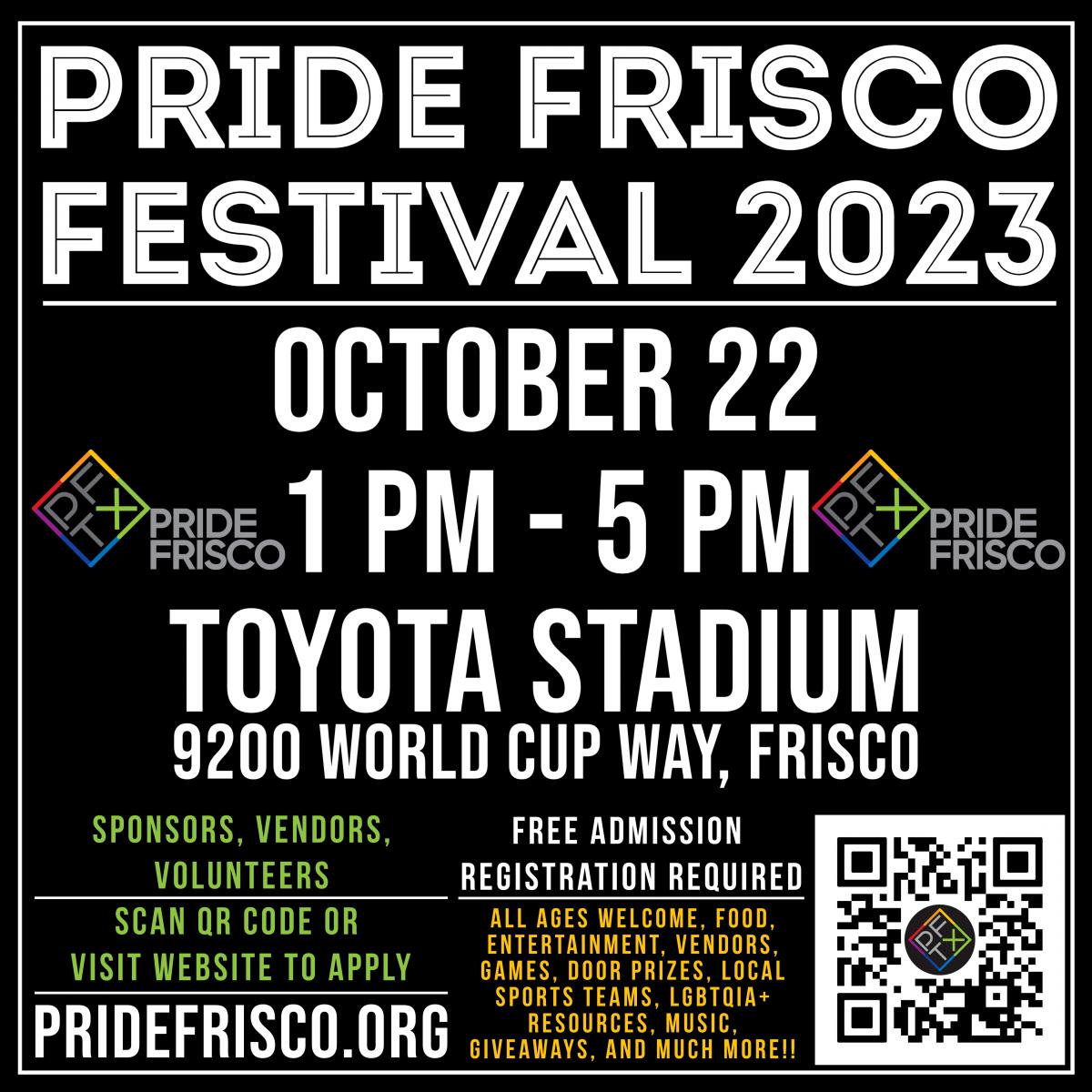 Tickets - Pride Frisco Festival 2023 - Eventeny