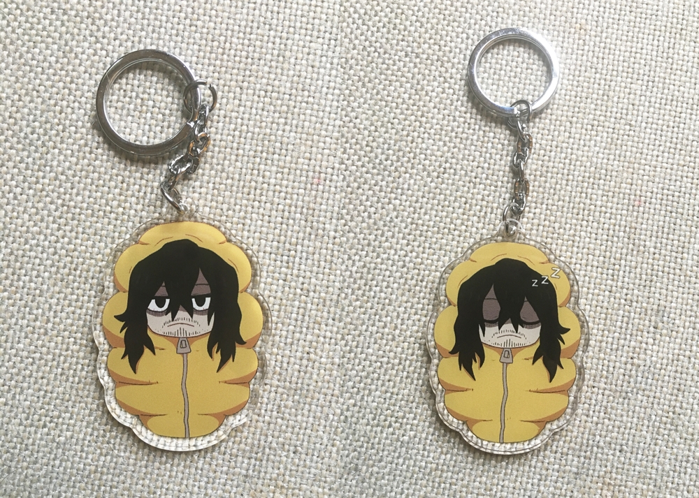 MHA Aizawa double sided keychain - Eventeny