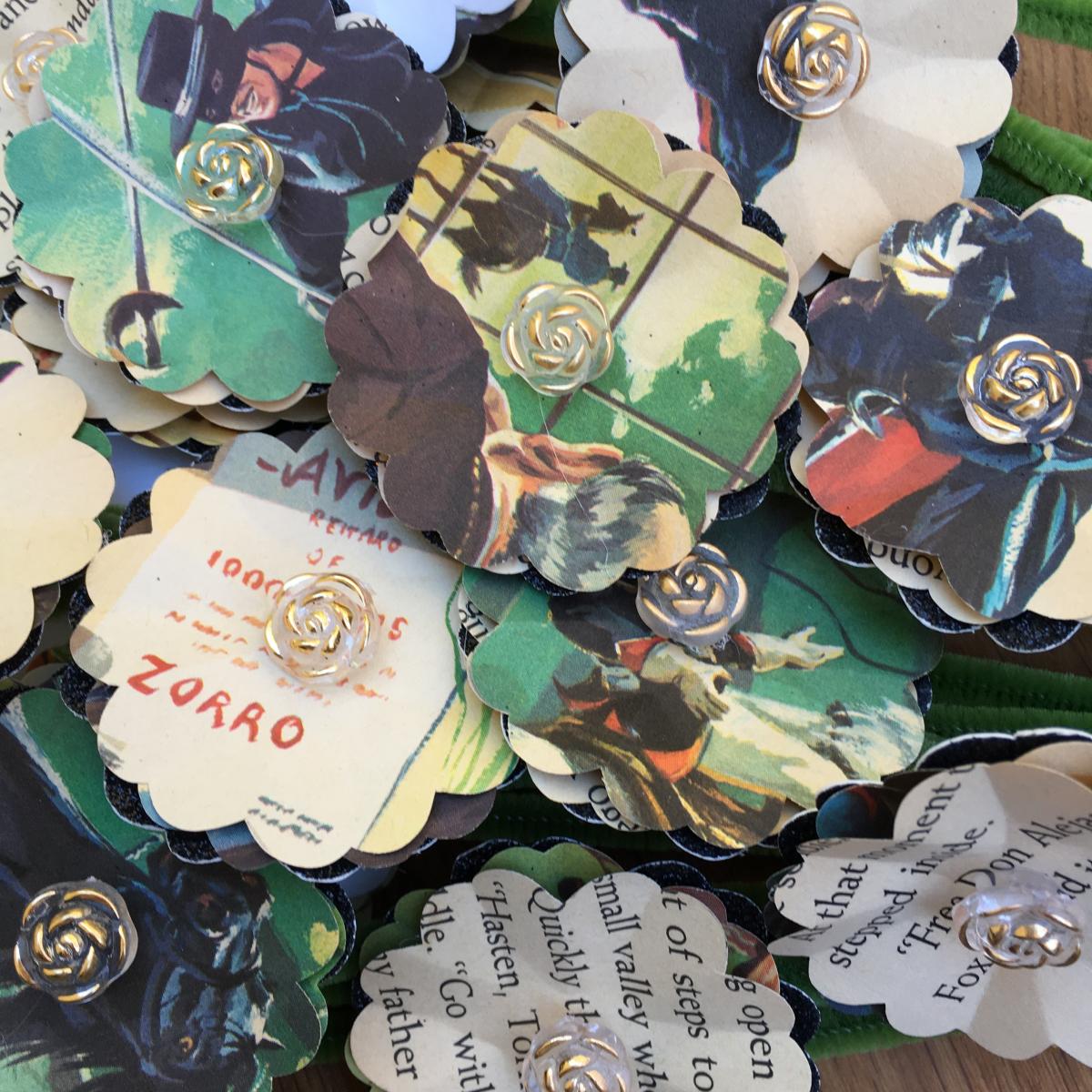 Zorro hand-cut paper flower bouquet - Eventeny