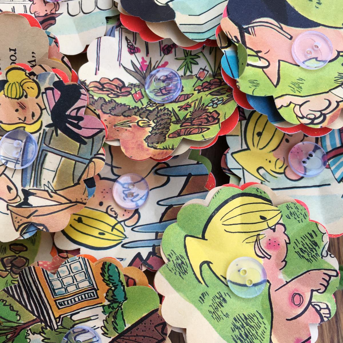 Dennis the Menace hand-cut paper flower bouquet - Eventeny