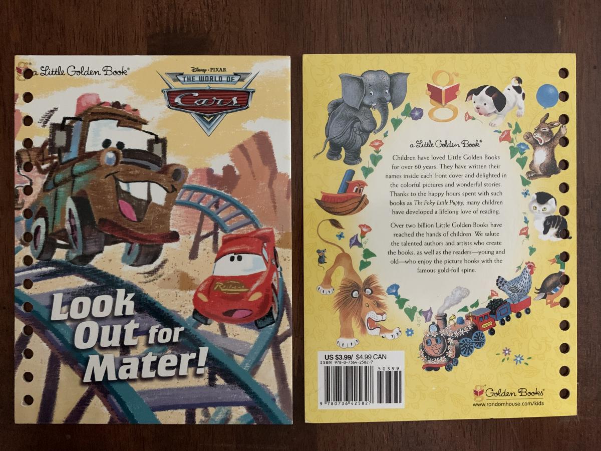 Cars 'Look out for Mater': Made to Order Journal - Eventeny