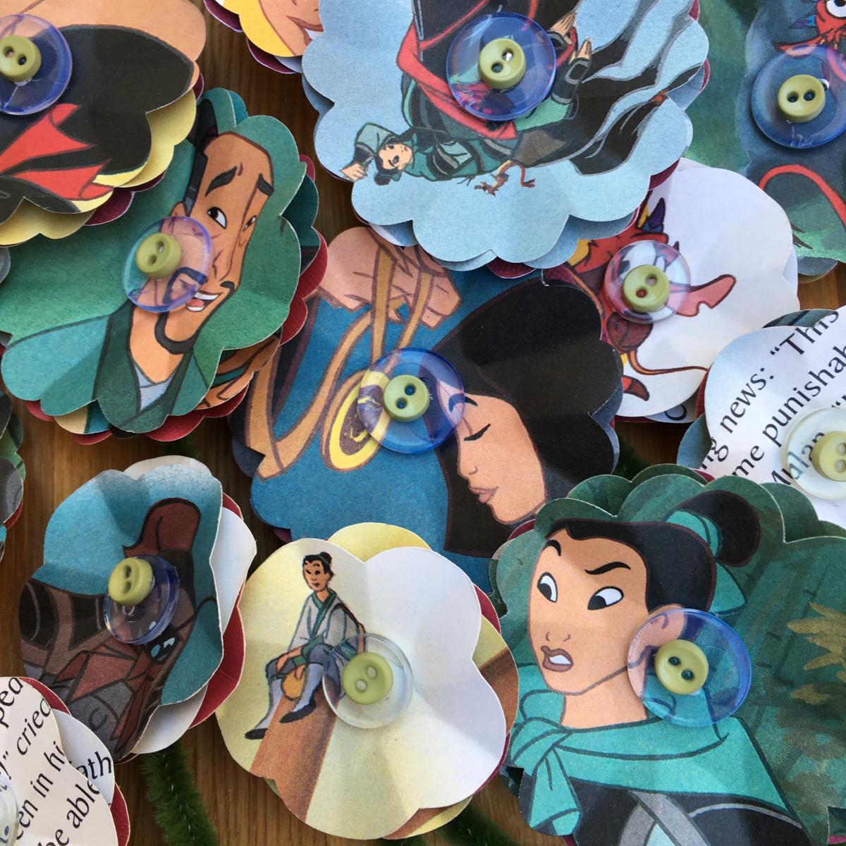Mulan hand-cut paper flower bouquet - Eventeny