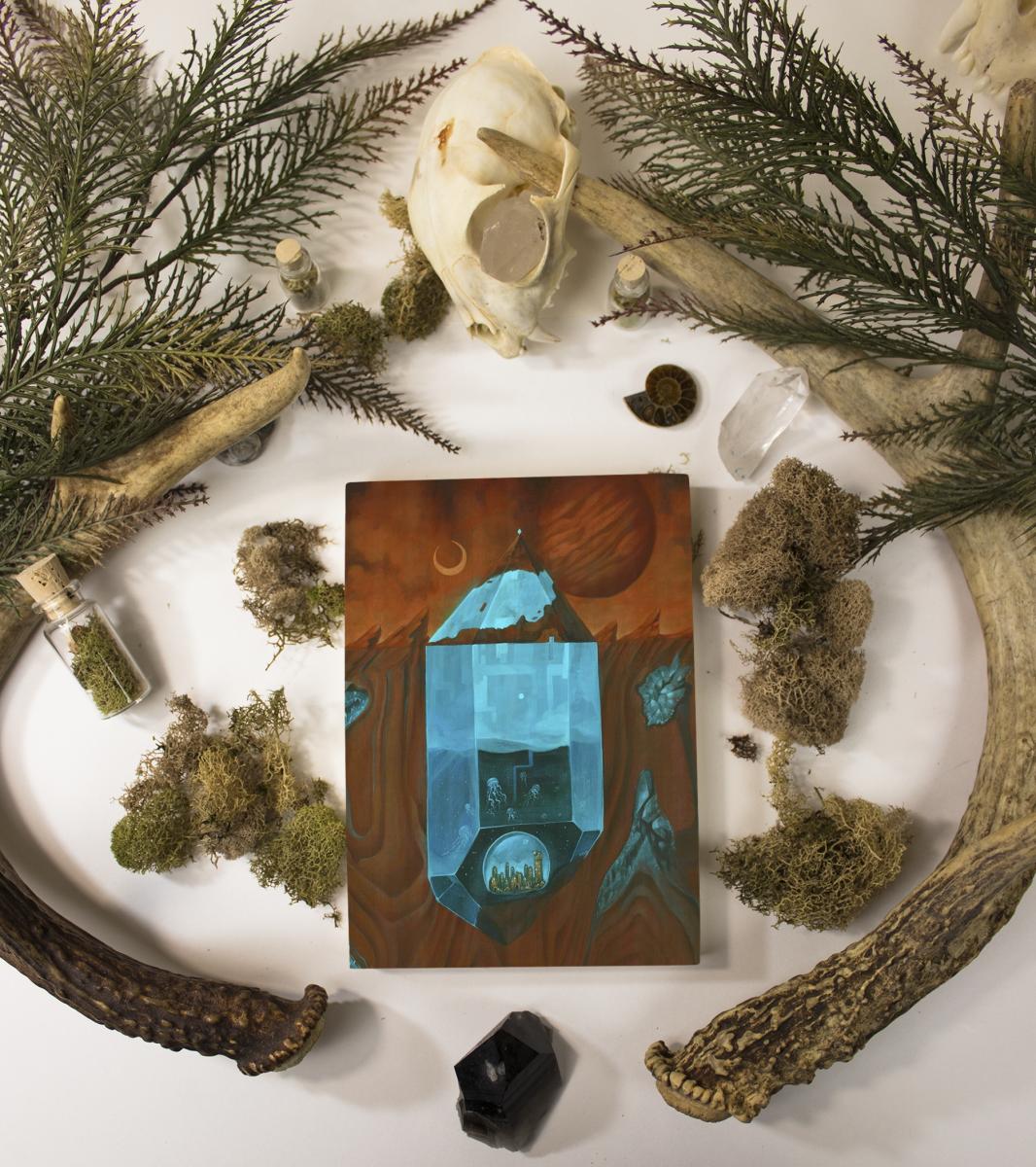 Agartha 5 x 7 Fine Art Giclee Print on Wood - Eventeny