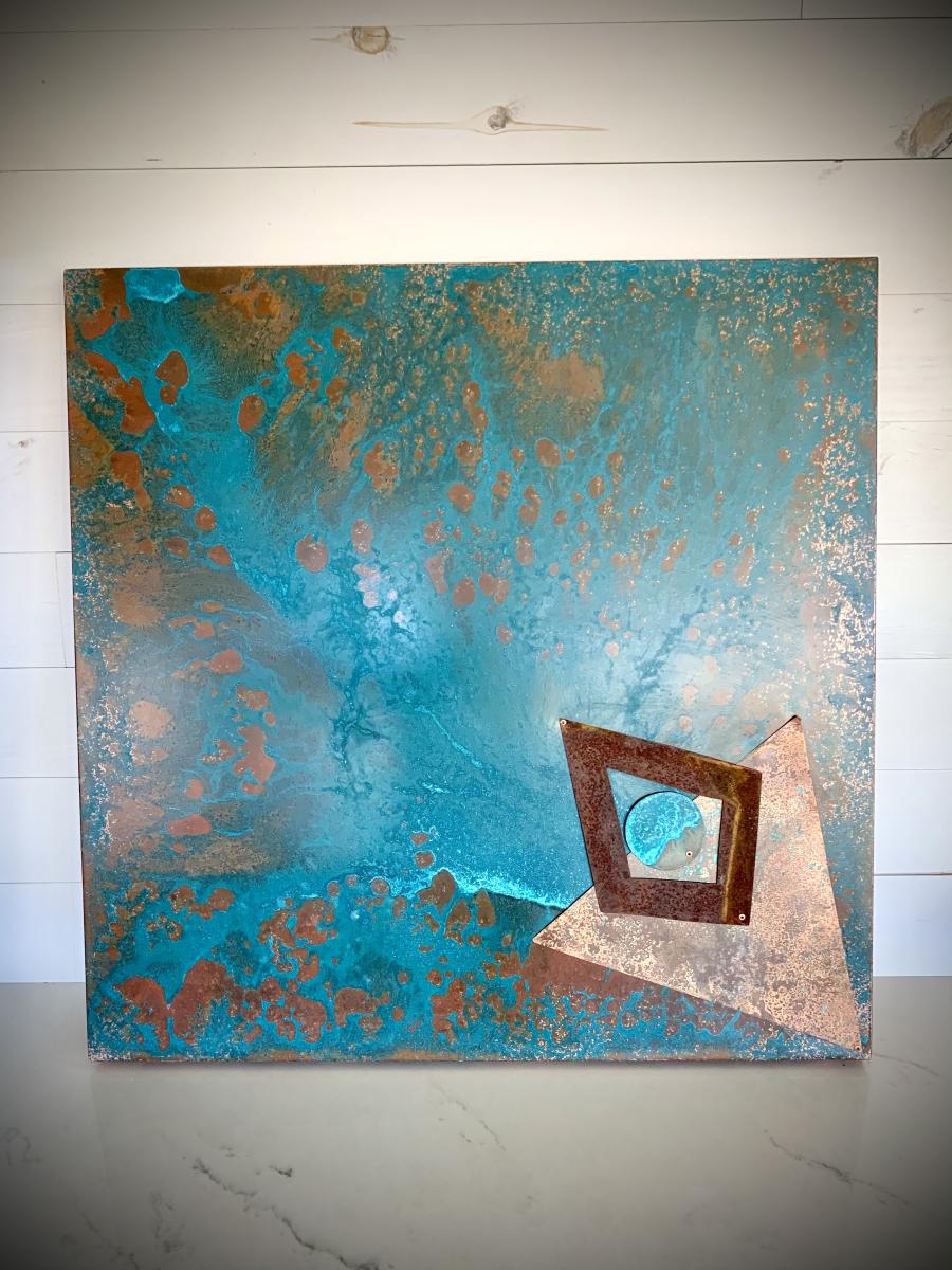 Hanging Copper Panel w Patina - Eventeny