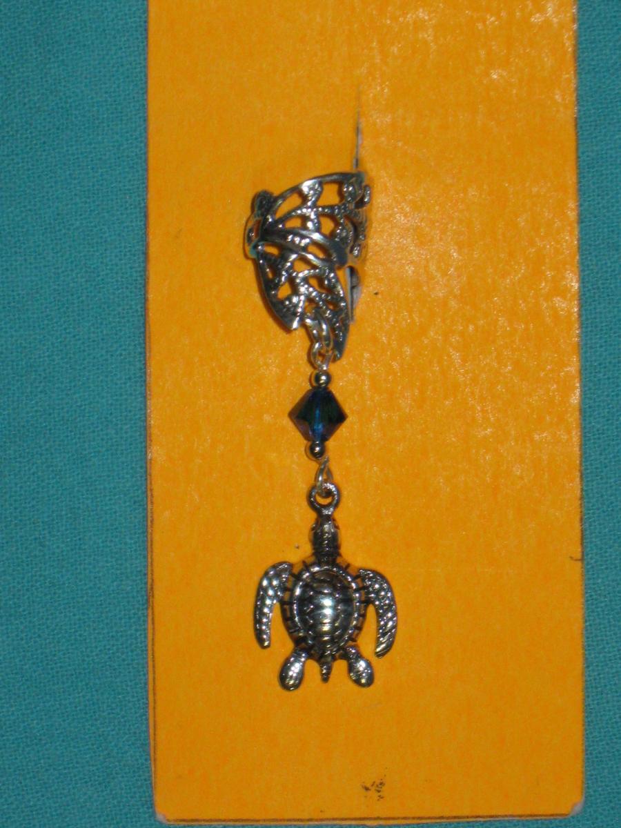 sterling silver ear cuff 6-turtle - Eventeny
