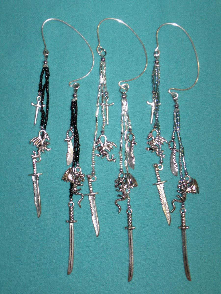 ear wraps 4-dragons and swords - Eventeny