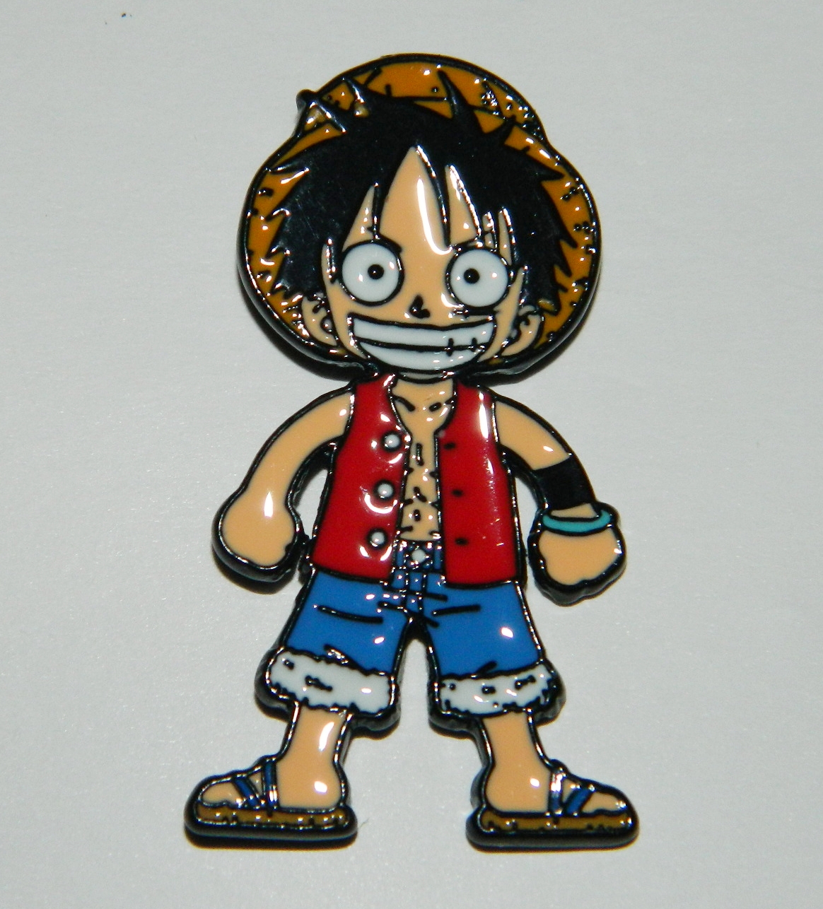 One-Piece Japanese Anime Luffy Smiling Figure Metal Enamel Pin NEW ...
