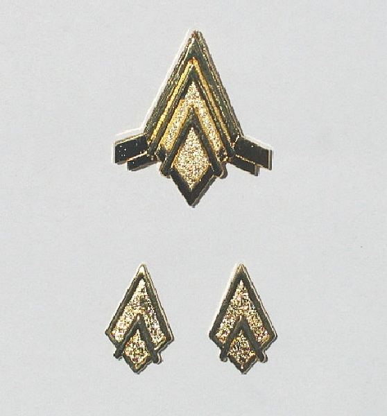 New Battlestar Galactica Lieutenant Rank Metal Pin Pip Set of 3 NEW ...