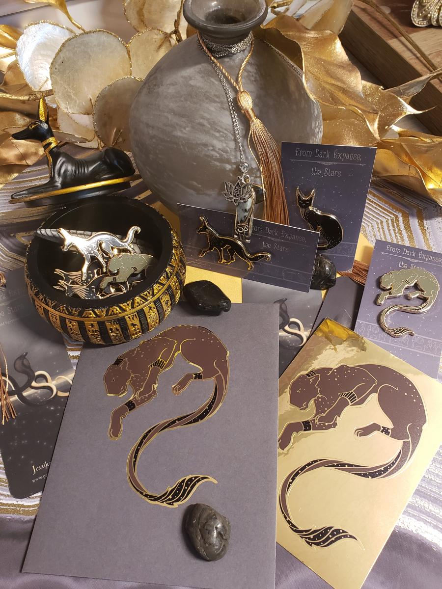 Sekhmet Gold-Foil Sticker - Eventeny