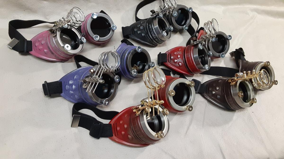 Steampunk Distressed Engineer Goggles With Magnifying Loupes - Eventeny