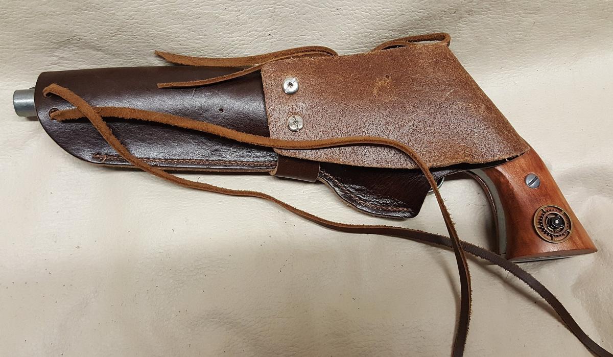 Steampunk 1860 Colt Army Non-Firing Revolver w/Holster - Eventeny