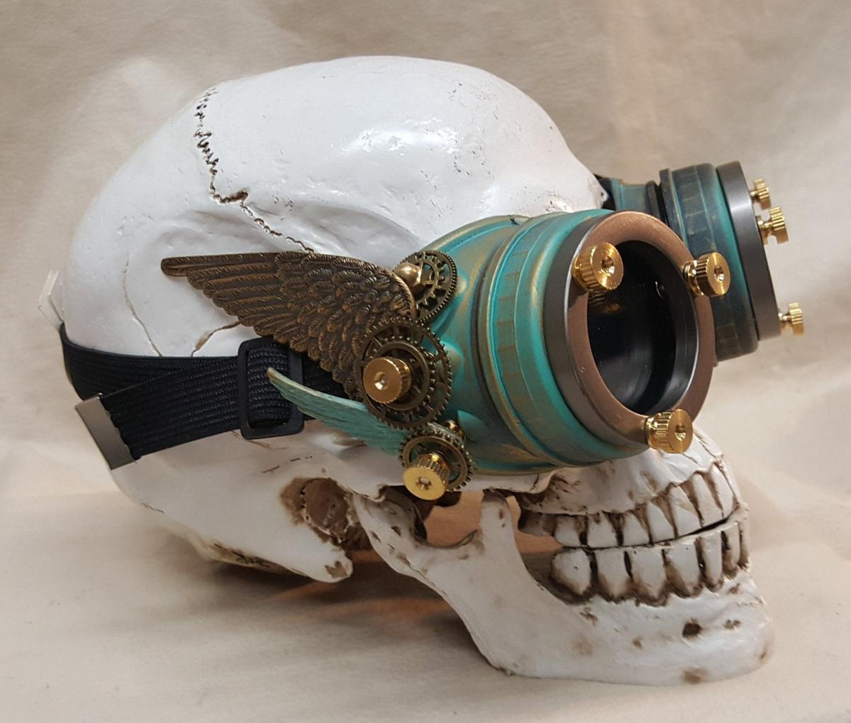 Steampunk Double Winged Patina Brass Valkyrie Goggles - Eventeny