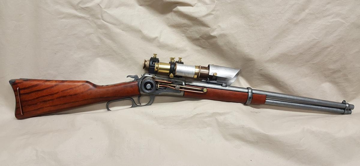 1892 Steampunk Winchester Lever Action Carbine Rifle Non Firing Replica
