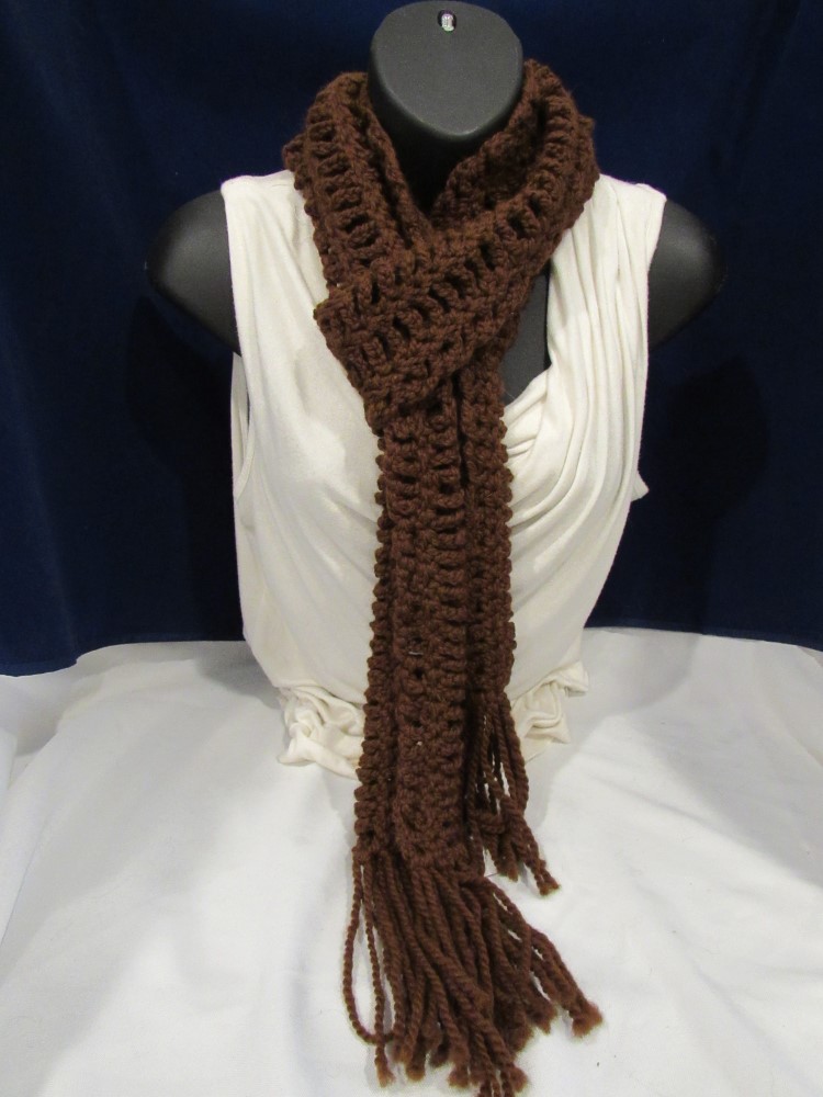 Gabby Hand Crocheted Scarf (p-121) - Eventeny