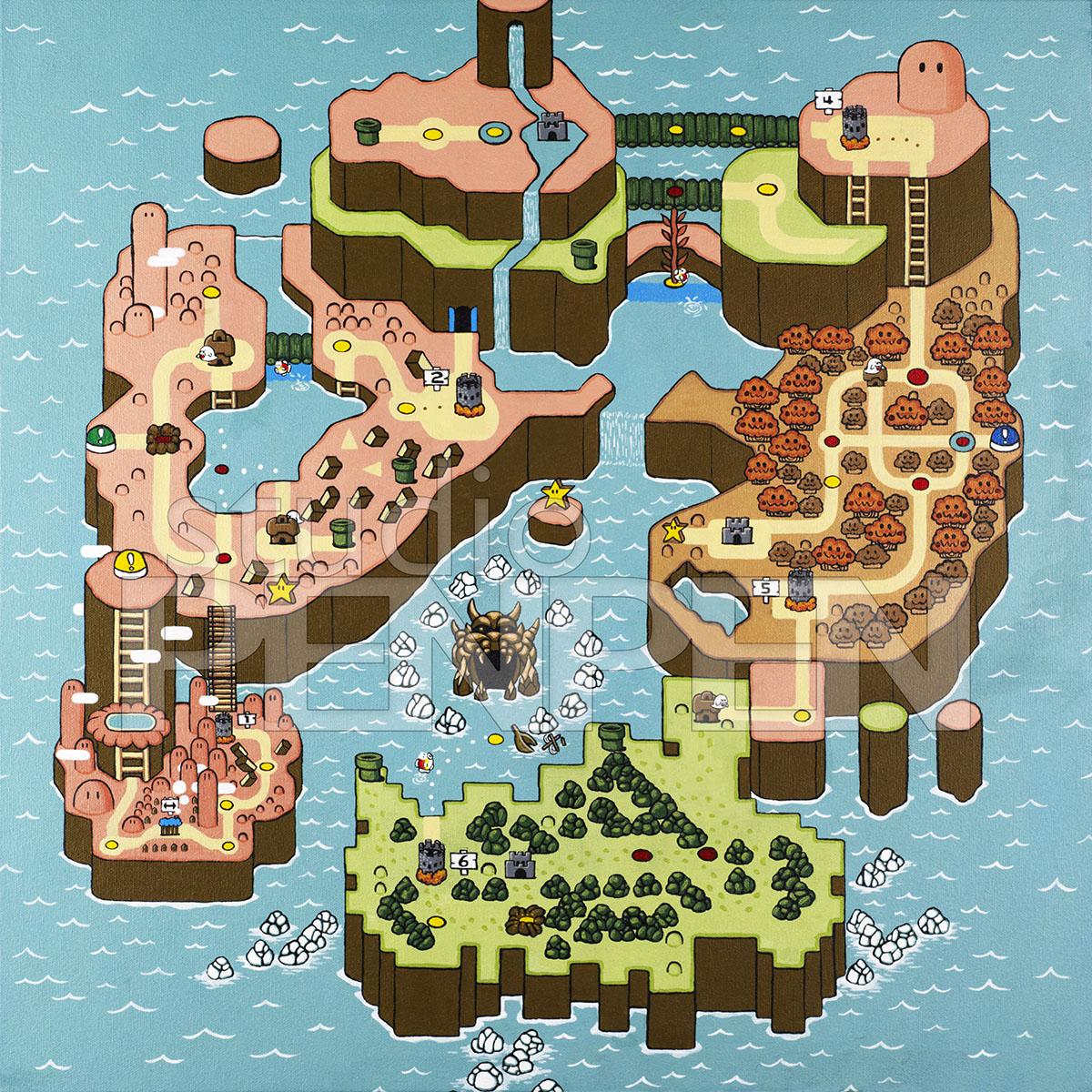 Super Mario World Map - Eventeny