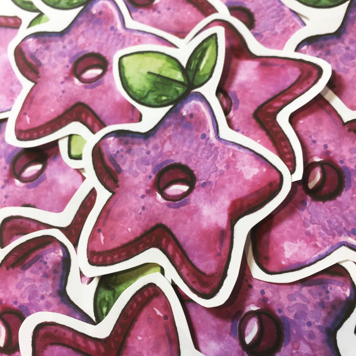 Junimo & Stardrop Weatherproof Sticker, Stardew Valley Junimo StarFruit ...