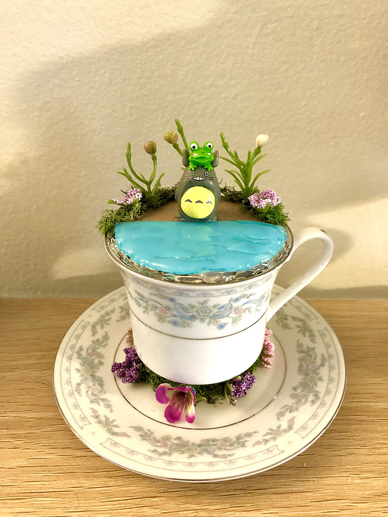Totoro Tea Cup Terrarium - Eventeny