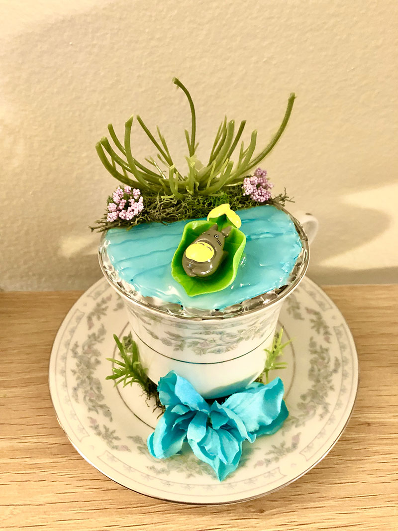 Totoro Tea Cup Terrarium - Eventeny