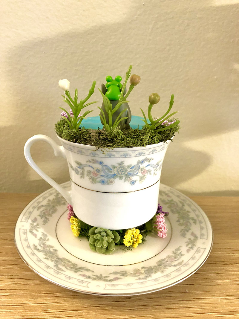 Totoro Tea Cup Terrarium - Eventeny