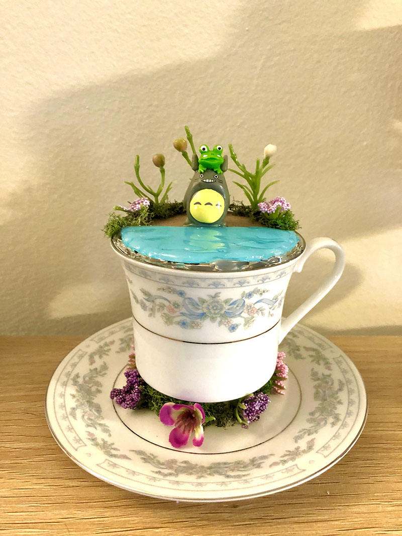 Totoro Tea Cup Terrarium - Eventeny