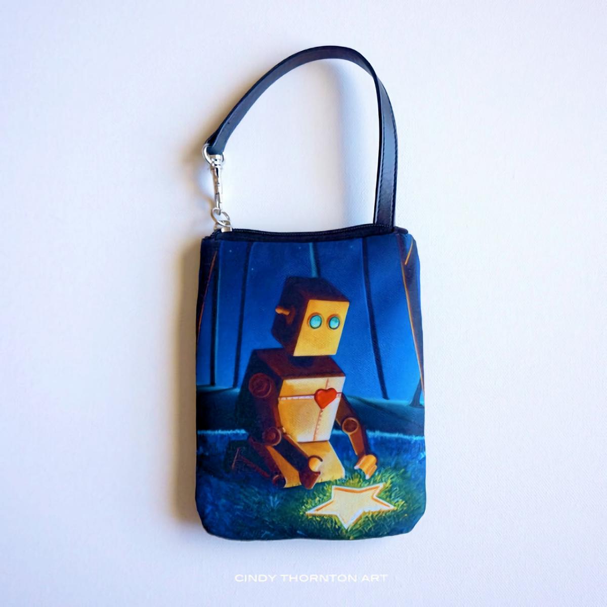 Bot Bag Wristlet - Mini Robot Coin Purse - Eventeny