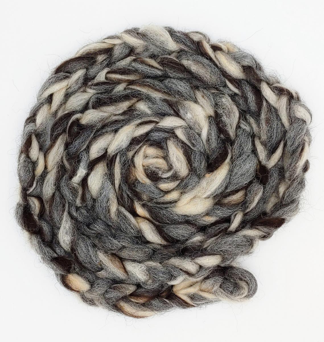 "Blue Jean Night" Finnsheep/Alpaca Roving - sold by the ounce - Eventeny