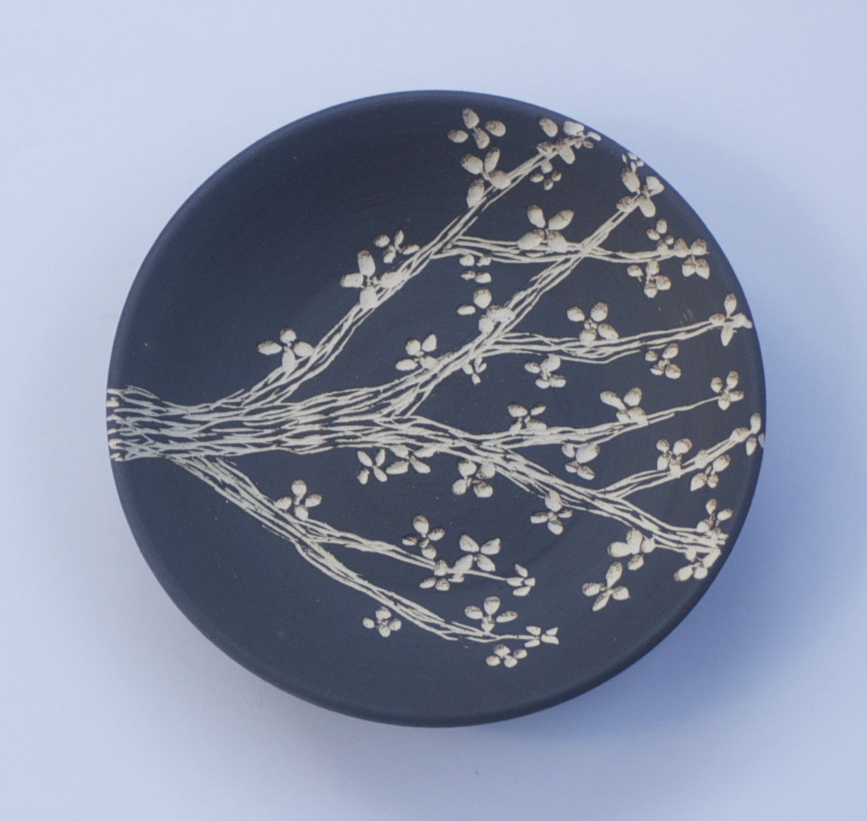 Sgraffito Flower Tree Plate - Eventeny