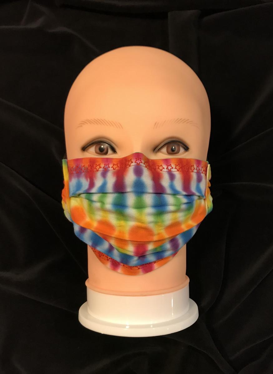 Rainbow Checkerboard Adjustable Mask - Eventeny