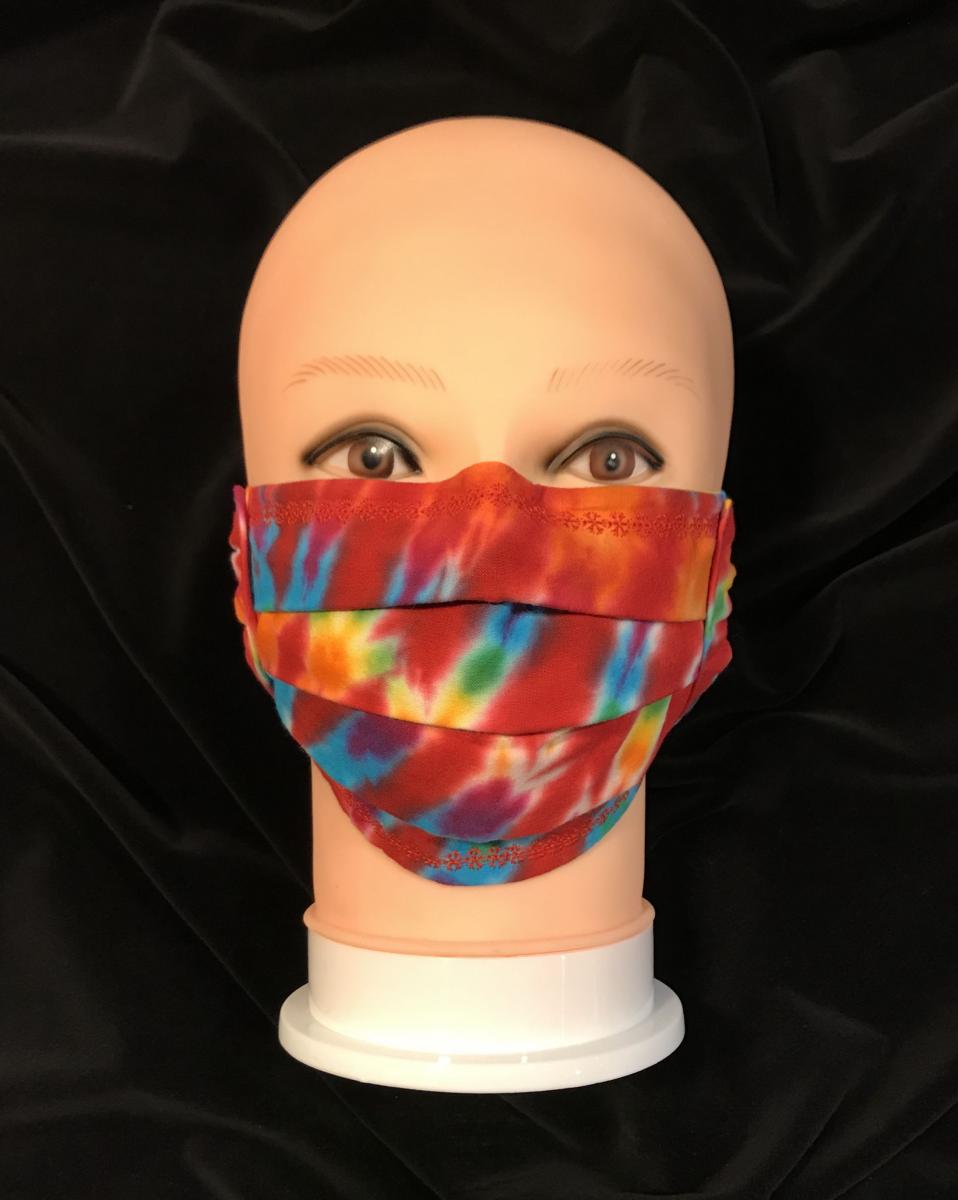 Rainbow and Cherry Strata Adjustable Mask - Eventeny