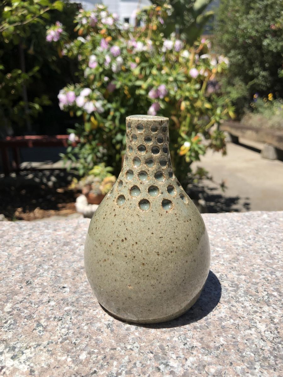 Small Decorative Celadon Blue Bud Vase - Eventeny