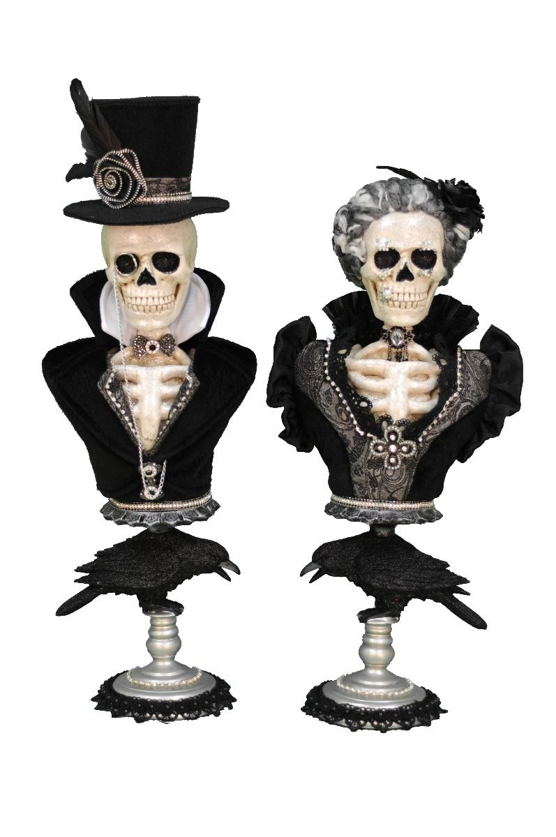 Winston & Victoria Skeleton Busts - Eventeny