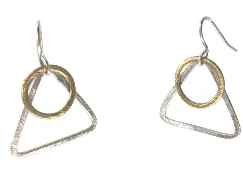 TRIANGLE AND CIRCLE EARRINGS - Eventeny