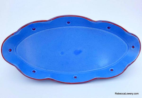 Periwinkle Blue 9 Inch Tray with feet - Eventeny