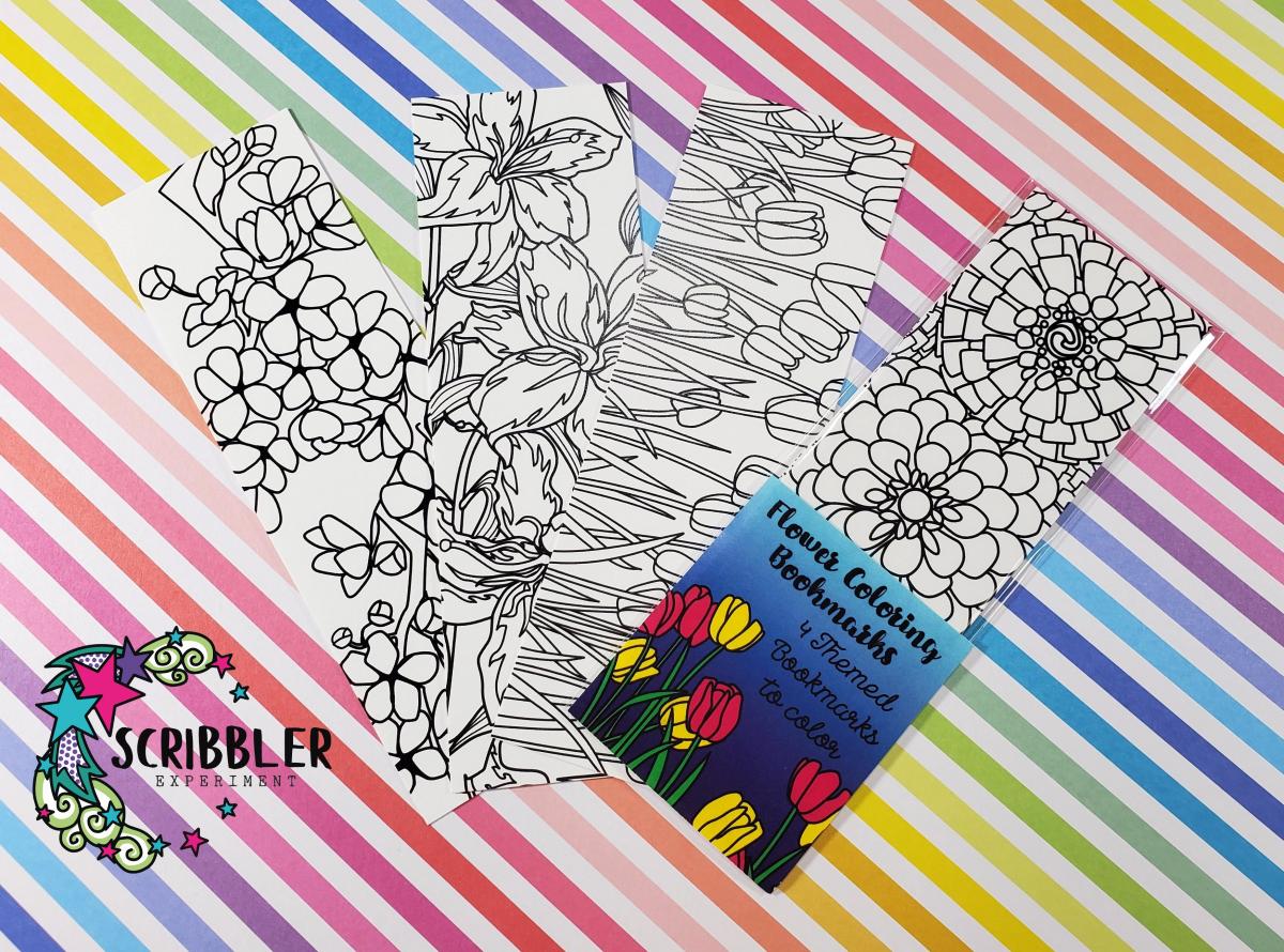 Flower Coloring Bookmarks - Eventeny