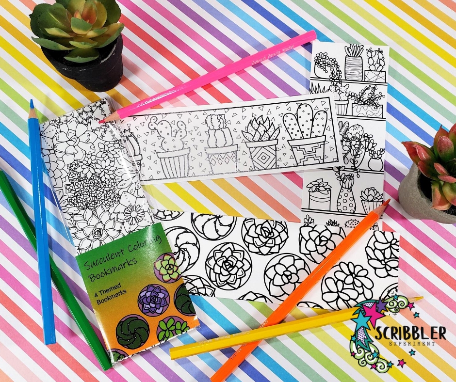 Succulent Coloring Bookmarks - Eventeny