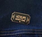 Asylum Ticket Enamel Pin - Black - Eventeny