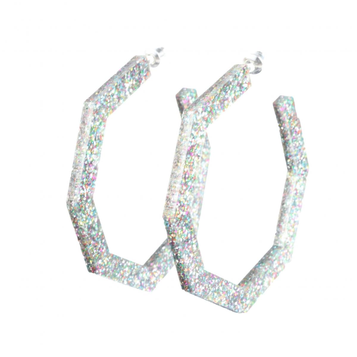 GLITTER OCTAGON HOOPS - Eventeny