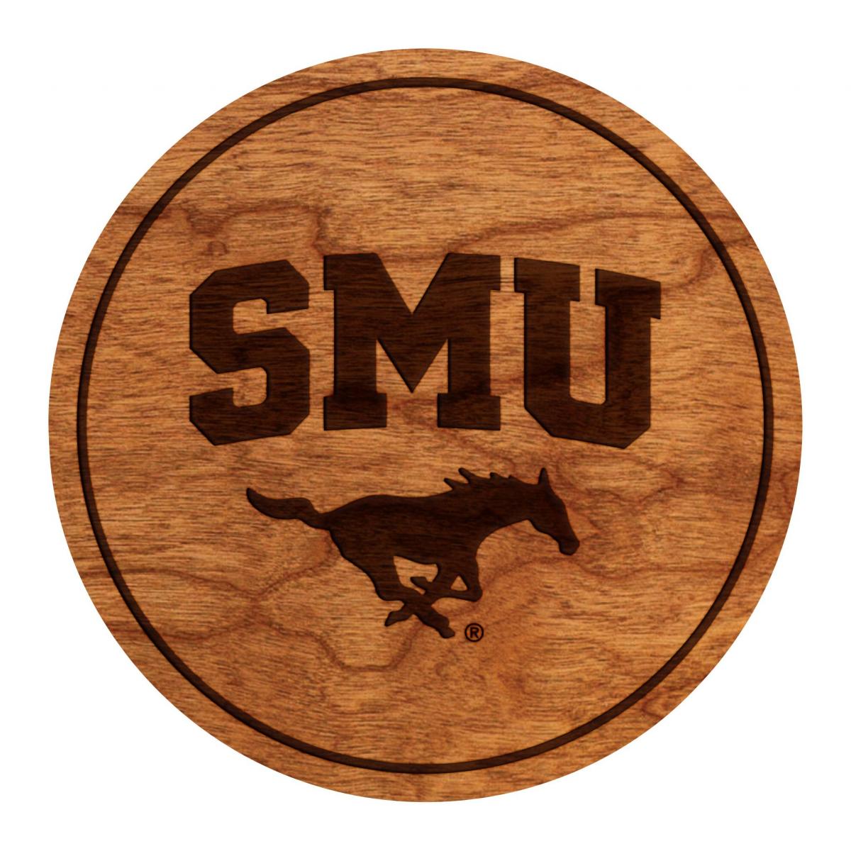Southern Methodist University Mustangs Coaster "SMU" over Mustang ...