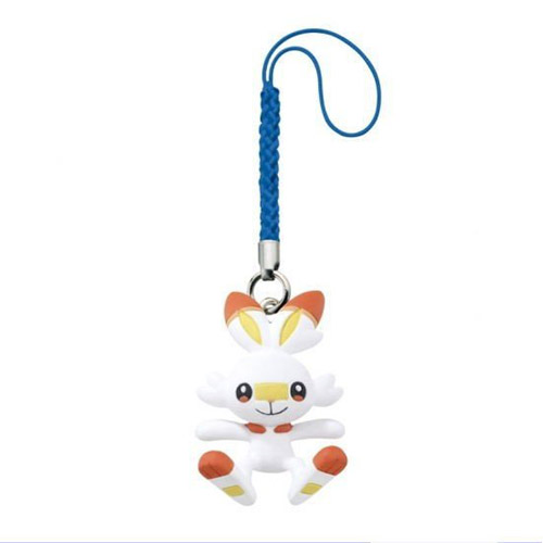 Pokemon Sword and Shield Scorbunny Netsuke Mascot Phone Strap - Eventeny