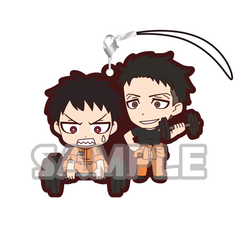 Fire Force Akitaru Oubi, Shinra Kusakabe Duos Rubber Phone Strap - Eventeny