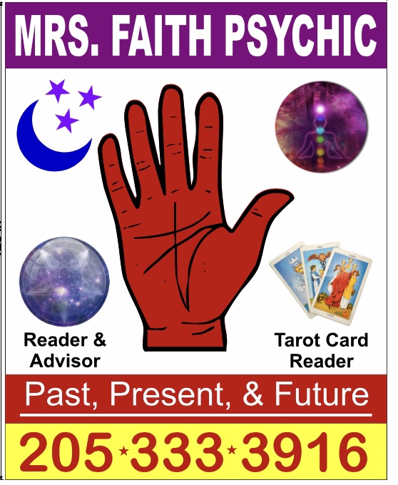 Mrs Faith Psychic - Coker - Alabama - United States - Faith - Eventeny